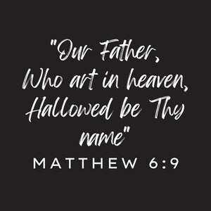 Our Father Bible Printout -- Prayer Printout PDF -- White on Black - Etsy