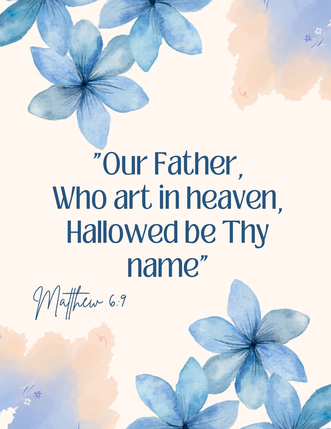 Our Father Bible Printout Prayer Printout PDF - Etsy