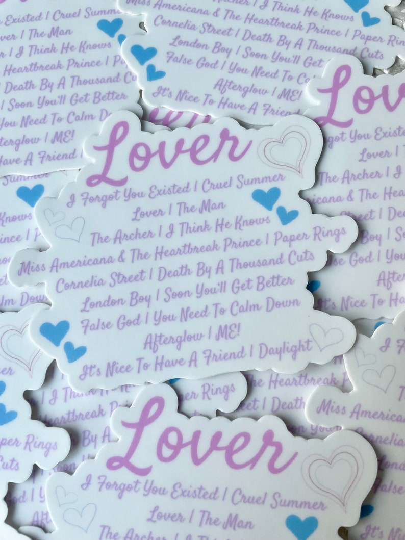 Lover TS Album Waterbottle Sticker Decal - Etsy