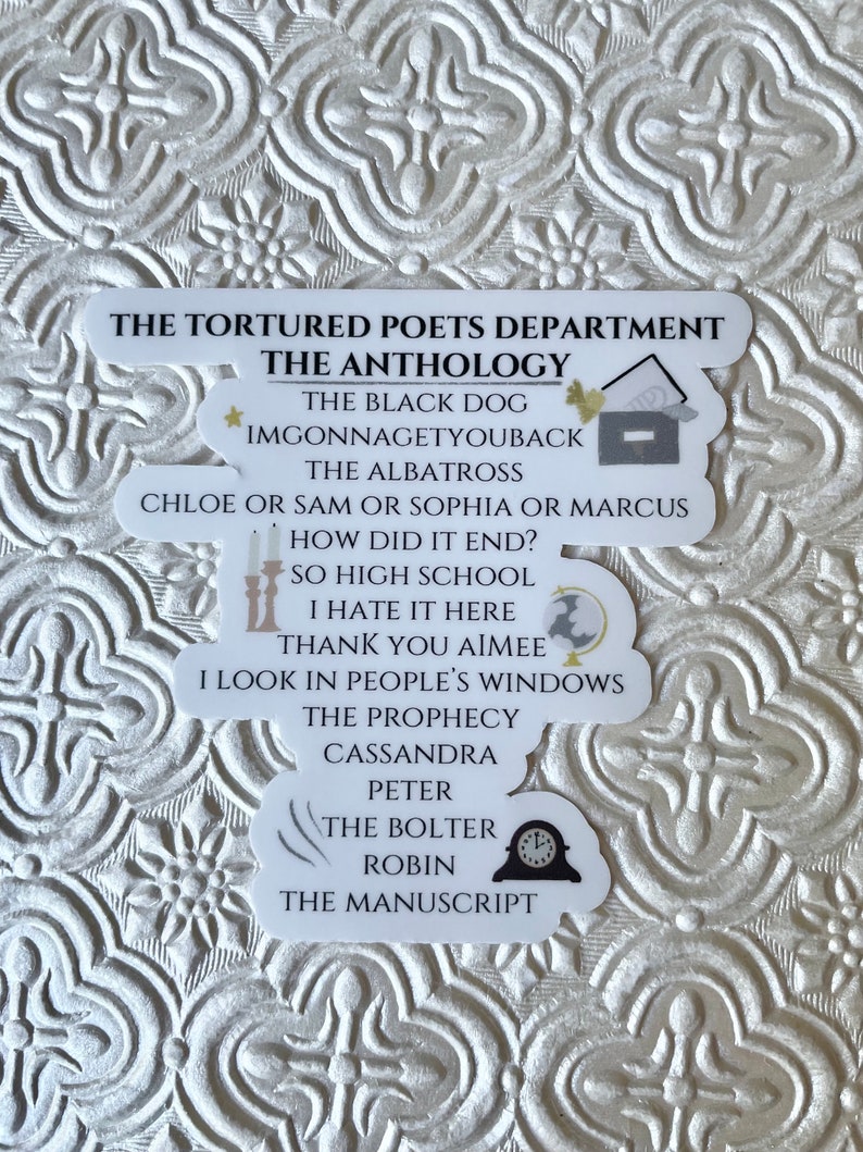 The Tortured Poets Department the Anthology Album Waterbottle Sticker ...