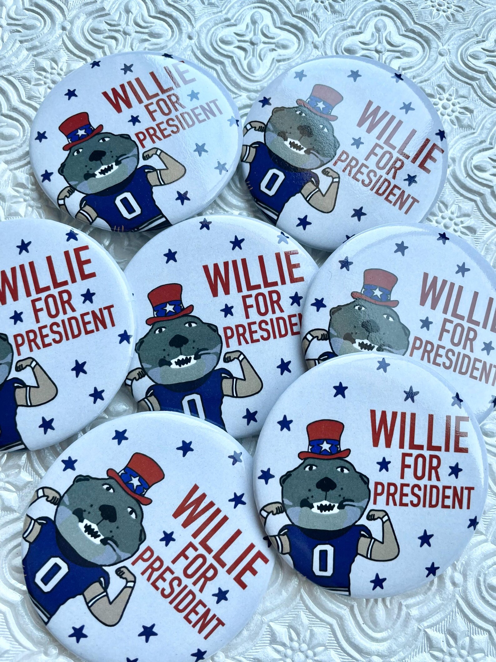 Willie the Wildcat for President Football Gameday Pinback Button - Etsy