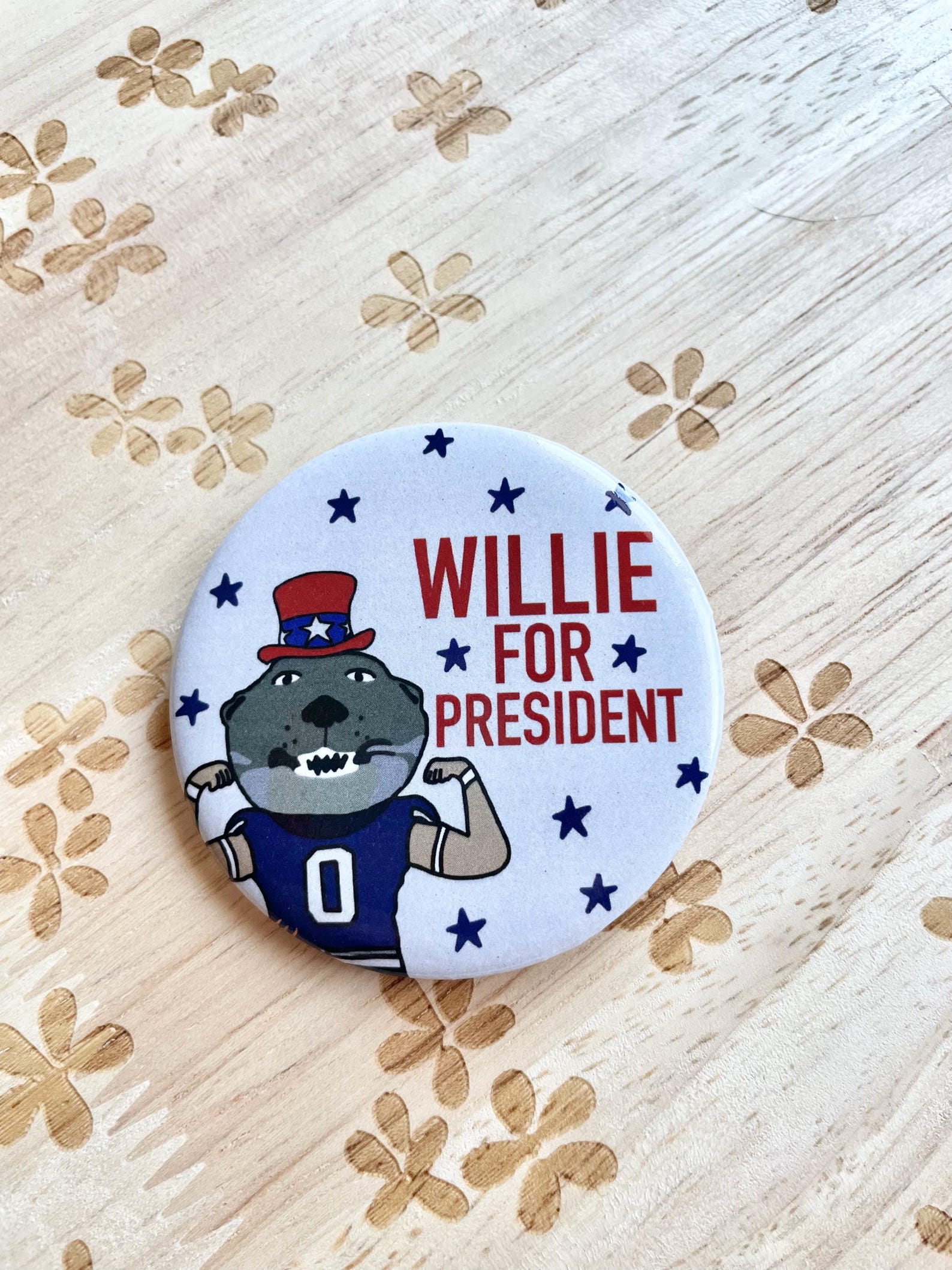 Willie the Wildcat for President Football Gameday Pinback Button - Etsy