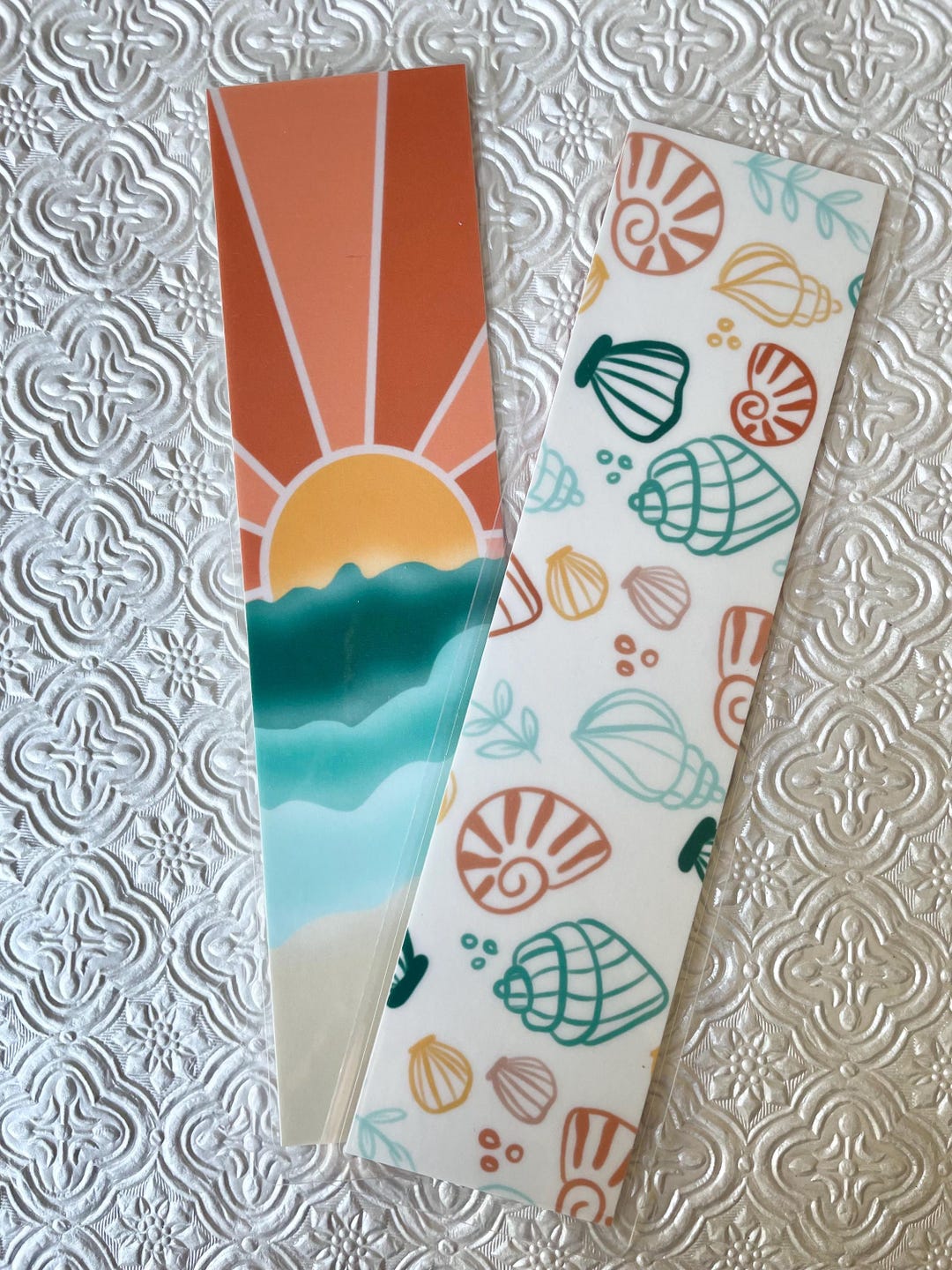 Beach Seashell Double Sided Laminated Bookmark - Etsy