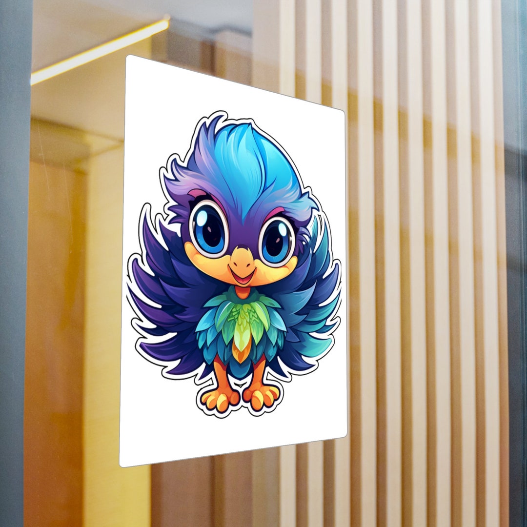 Customized Colorful Chibi Peacock Kiss-cut Vinyl Decals-choose Your Own ...