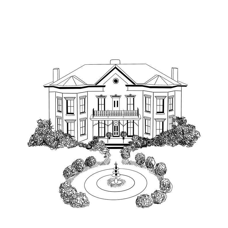 Wedding Venue Custom Drawing - Etsy