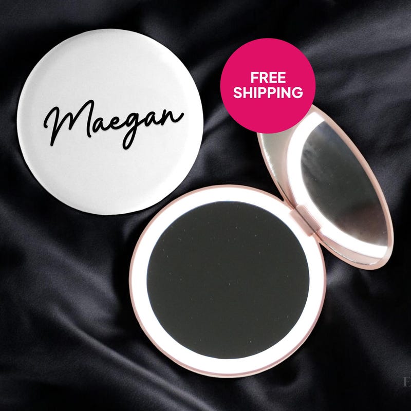 Led Lighted Makeup Mirror - Etsy