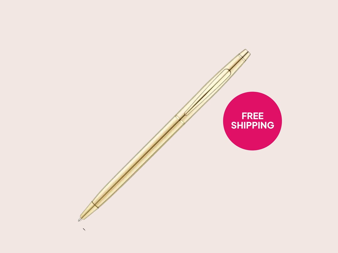 Gold Metal Pen, Ballpoint, Twist Body, Metallic Gold, Weighted, Elegant ...