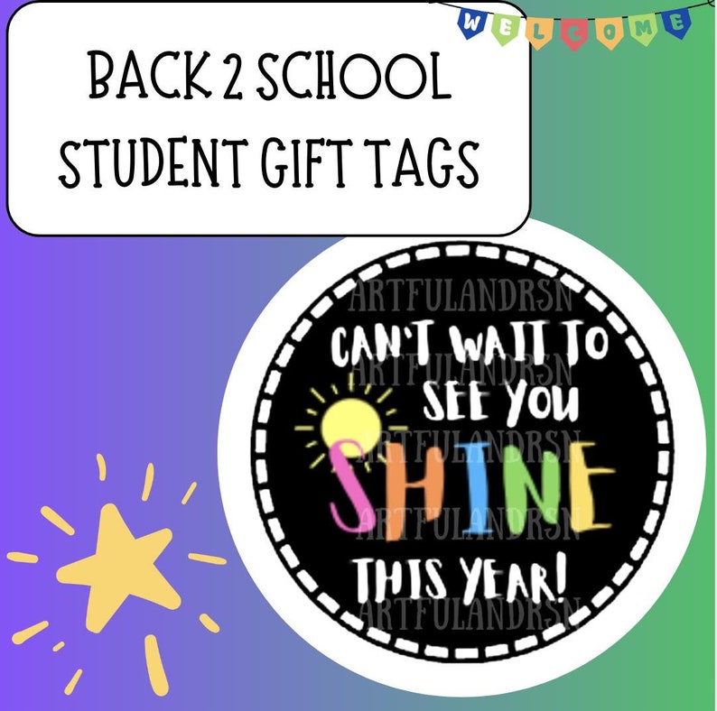 Meet the Teacher Gift Tag Glow Sticks/can't Wait to See You Shine - Etsy