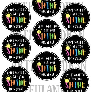 Meet the Teacher Gift Tag Glow Sticks/can't Wait to See You Shine - Etsy