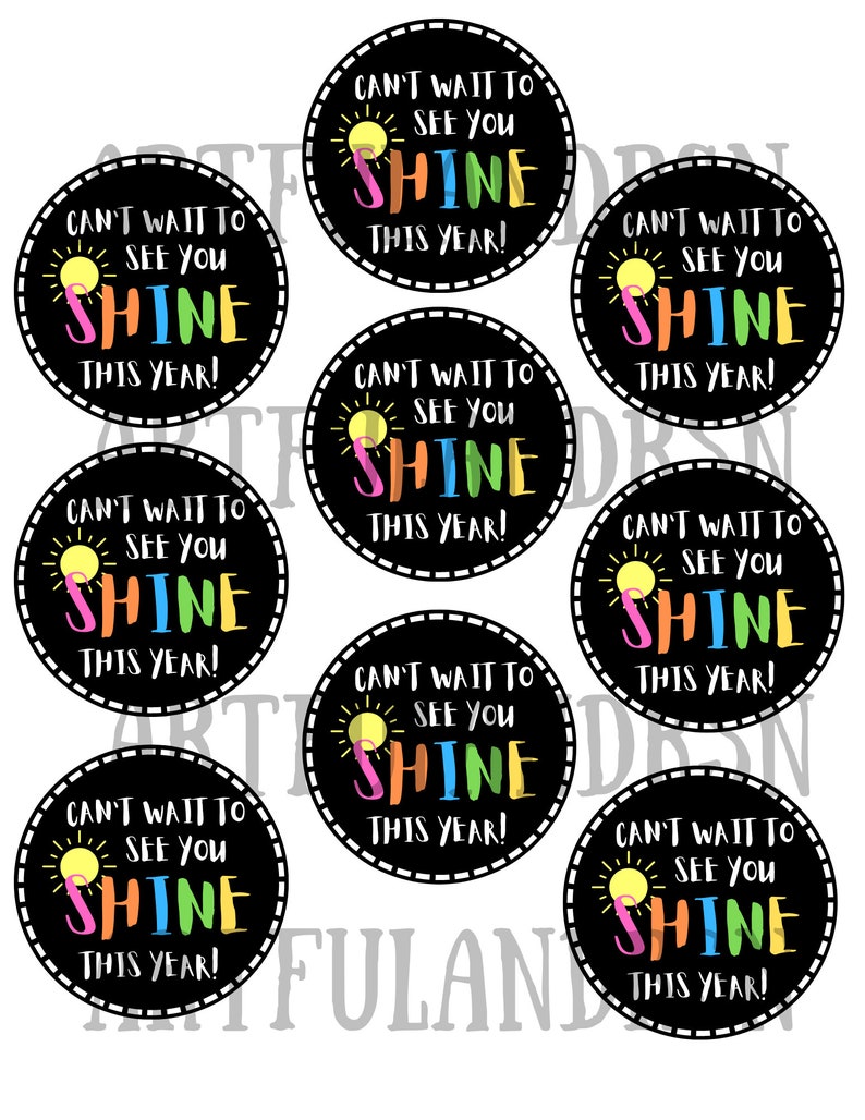Meet the Teacher Gift Tag Glow Sticks/can't Wait to See You Shine - Etsy
