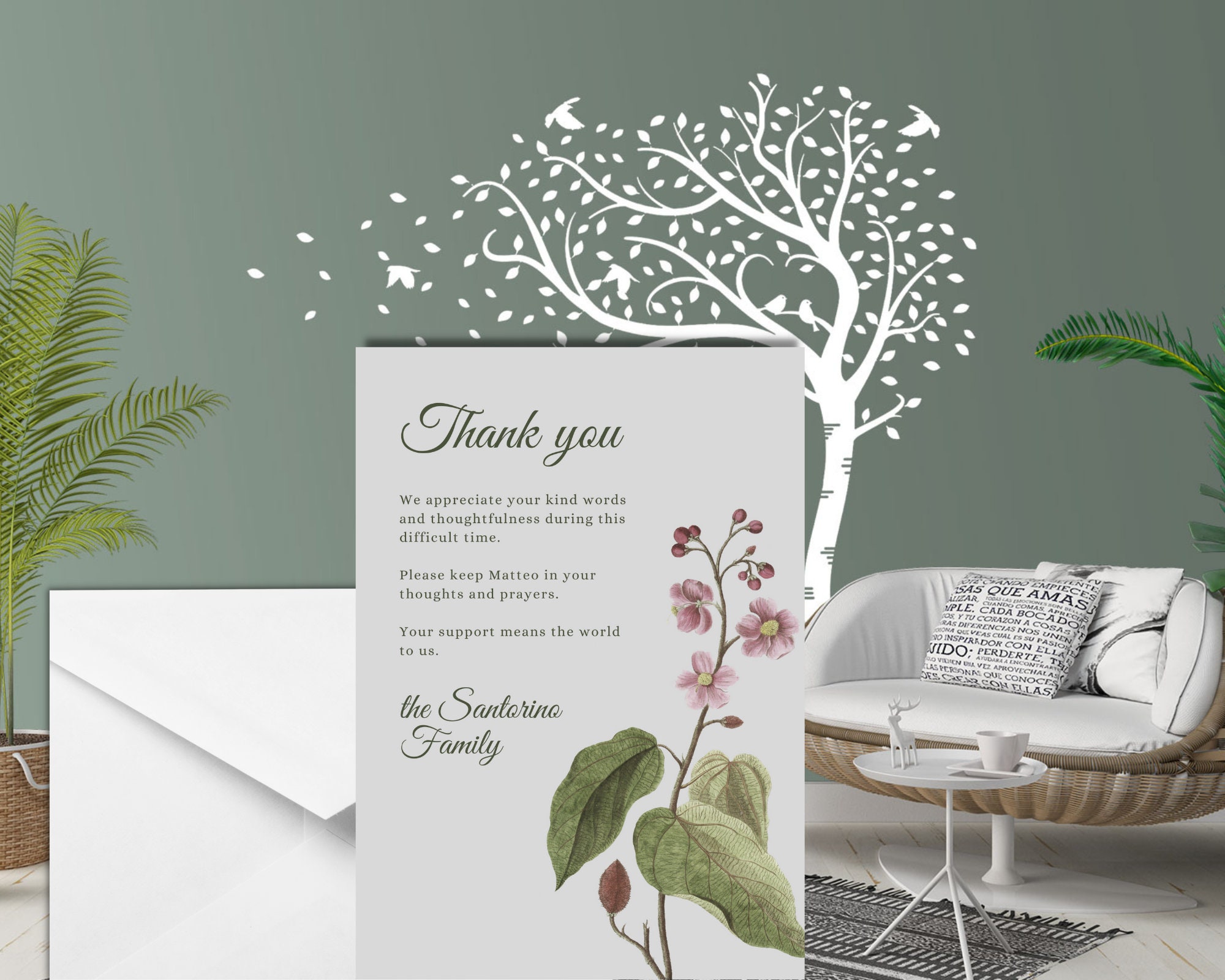 Tarjetas de agradecimiento imprimibles minimalistas nota de - Etsy México