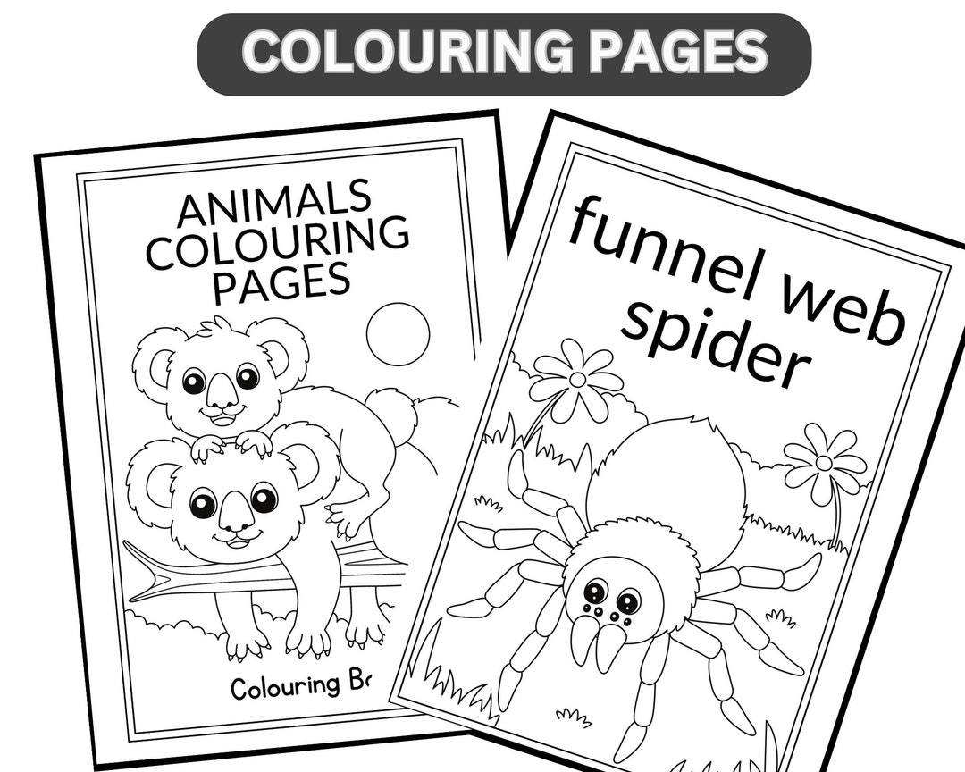 Black White Animals Colouring Worksheets, Printable Color Page ...