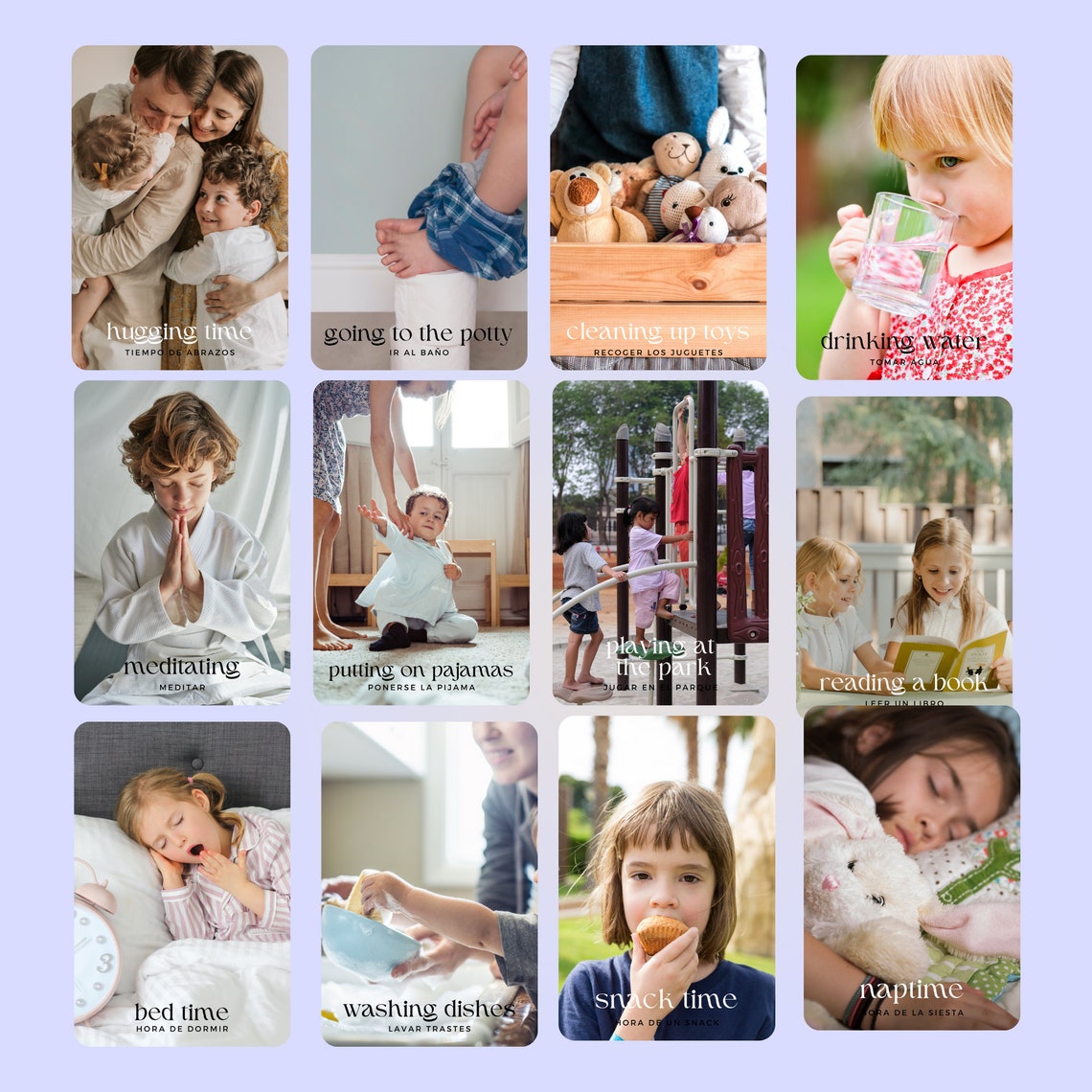 Printable Kids' Daily Routine Flash Cards - 26 Essential Routines for ...