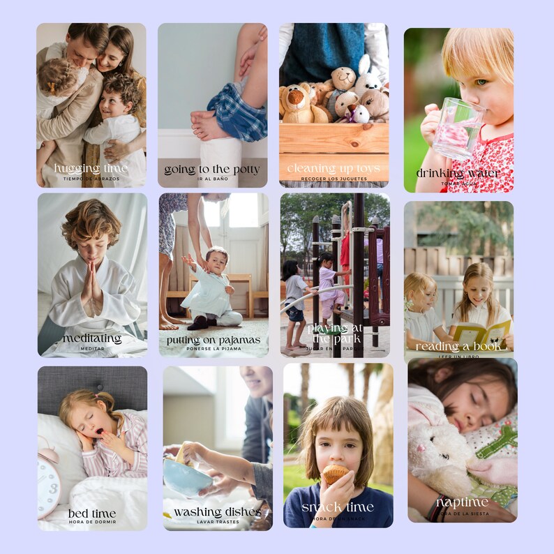 Printable Kids' Daily Routine Flash Cards - 26 Essential Routines for ...