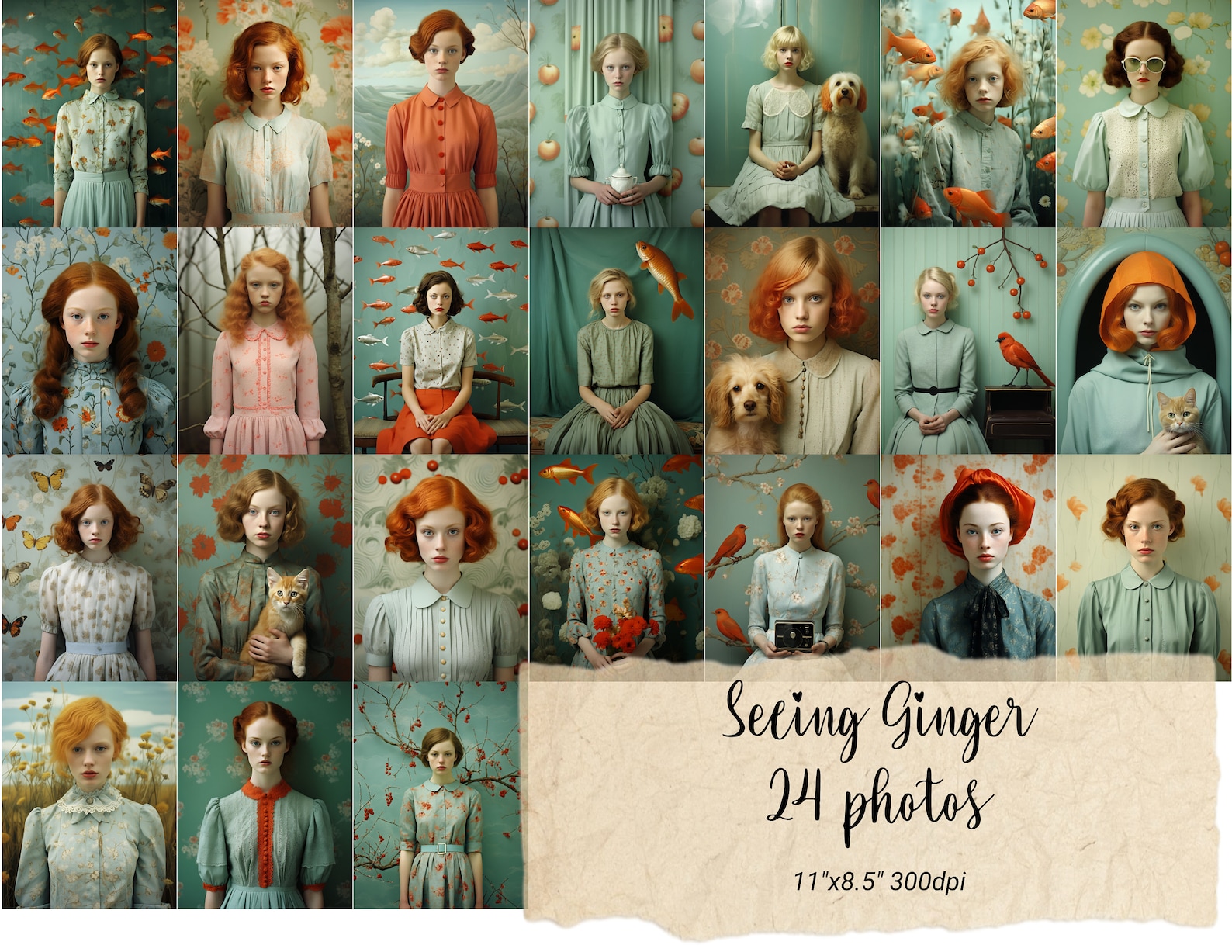 Ginger Love Redhead Portraits, Commercial Use, Printable, GINGER GIRLS ...