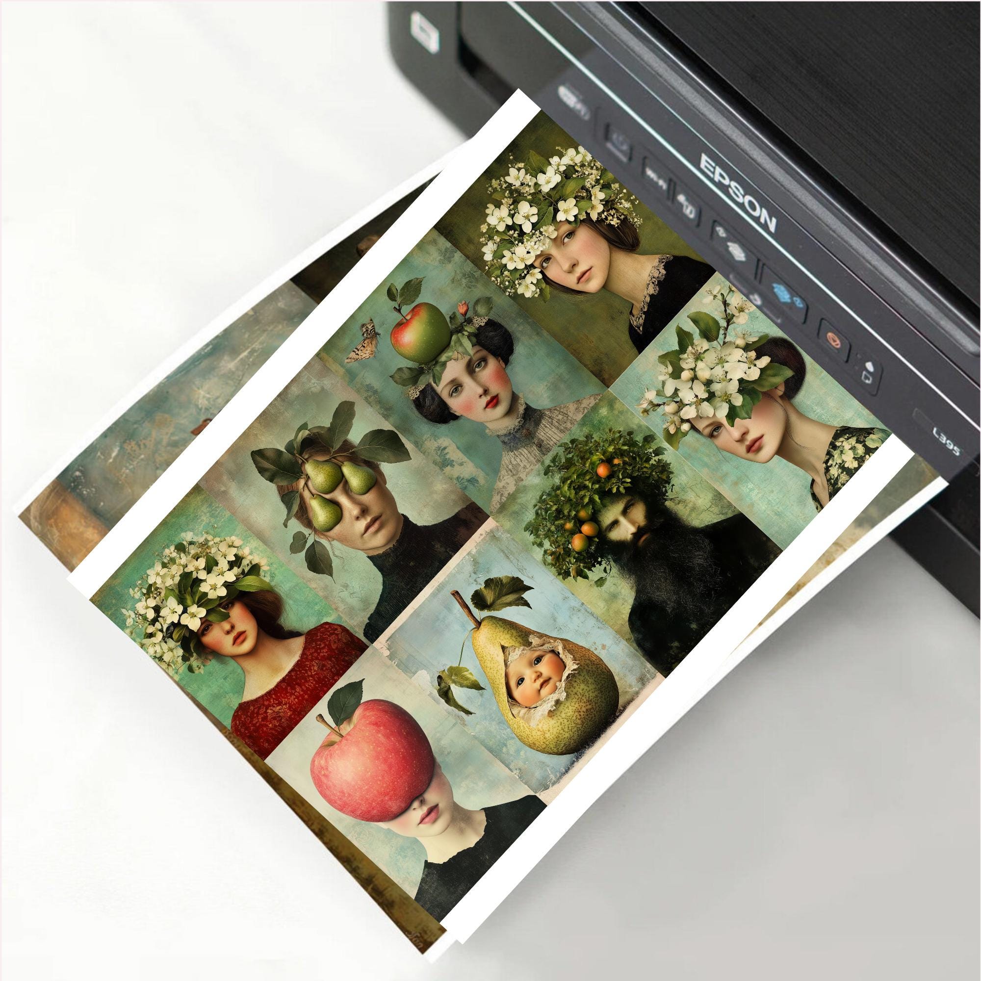 Big Apple Tree: 87 Harvest People Portraits Junk Journal Digital ...