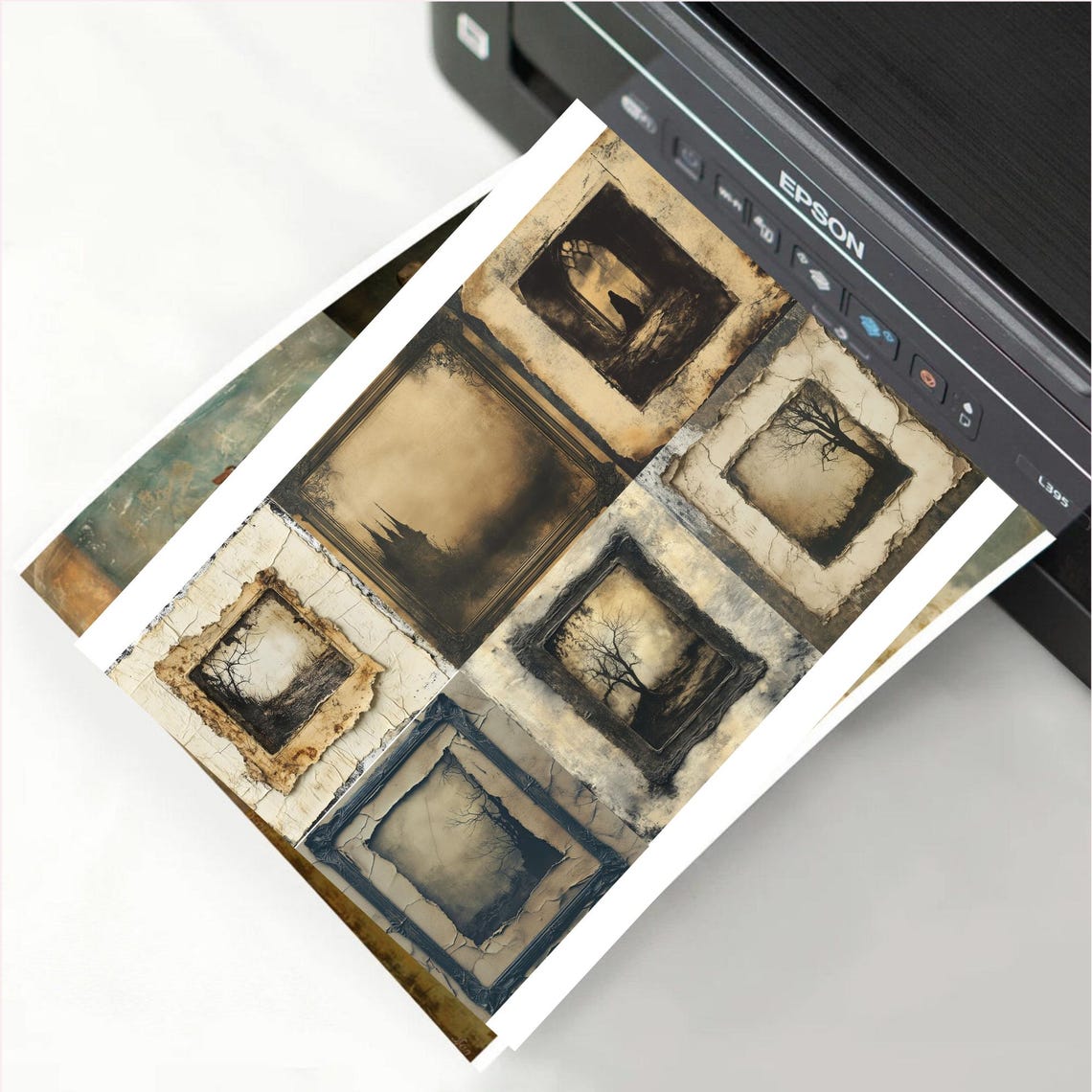 50 Creepy Framed Picture Frames Papers Backgrounds, Shabby Chic Junk ...