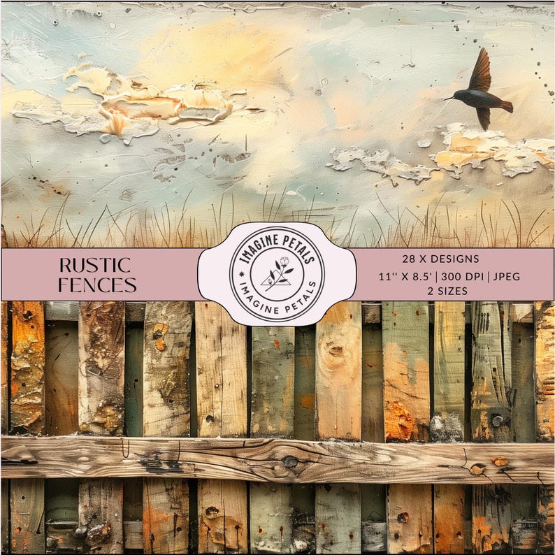 28 Textured Rustic Wood Fences Papers, Jpeg Printable Backgrounds ...