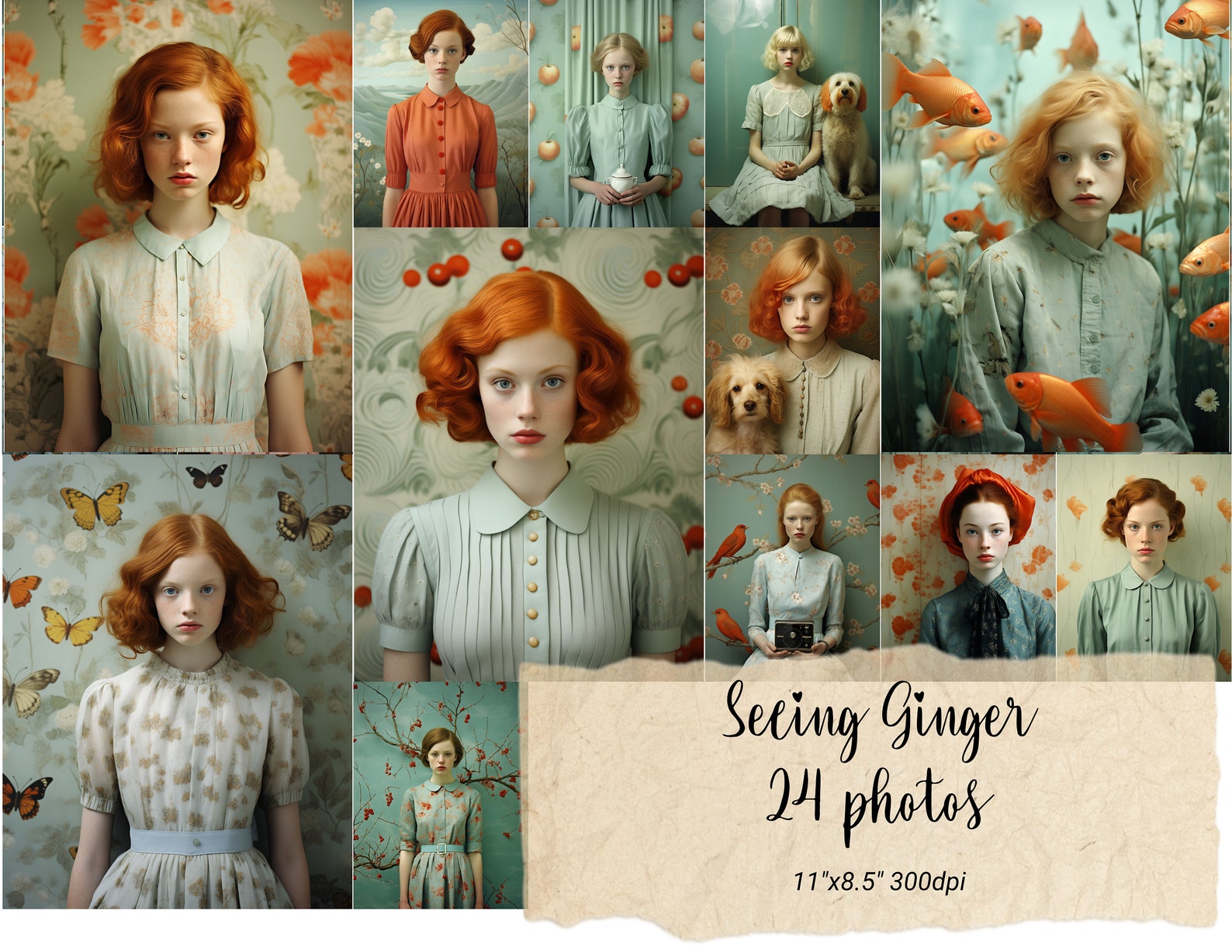 Ginger Love Redhead Portraits, Commercial Use, Printable, GINGER GIRLS ...