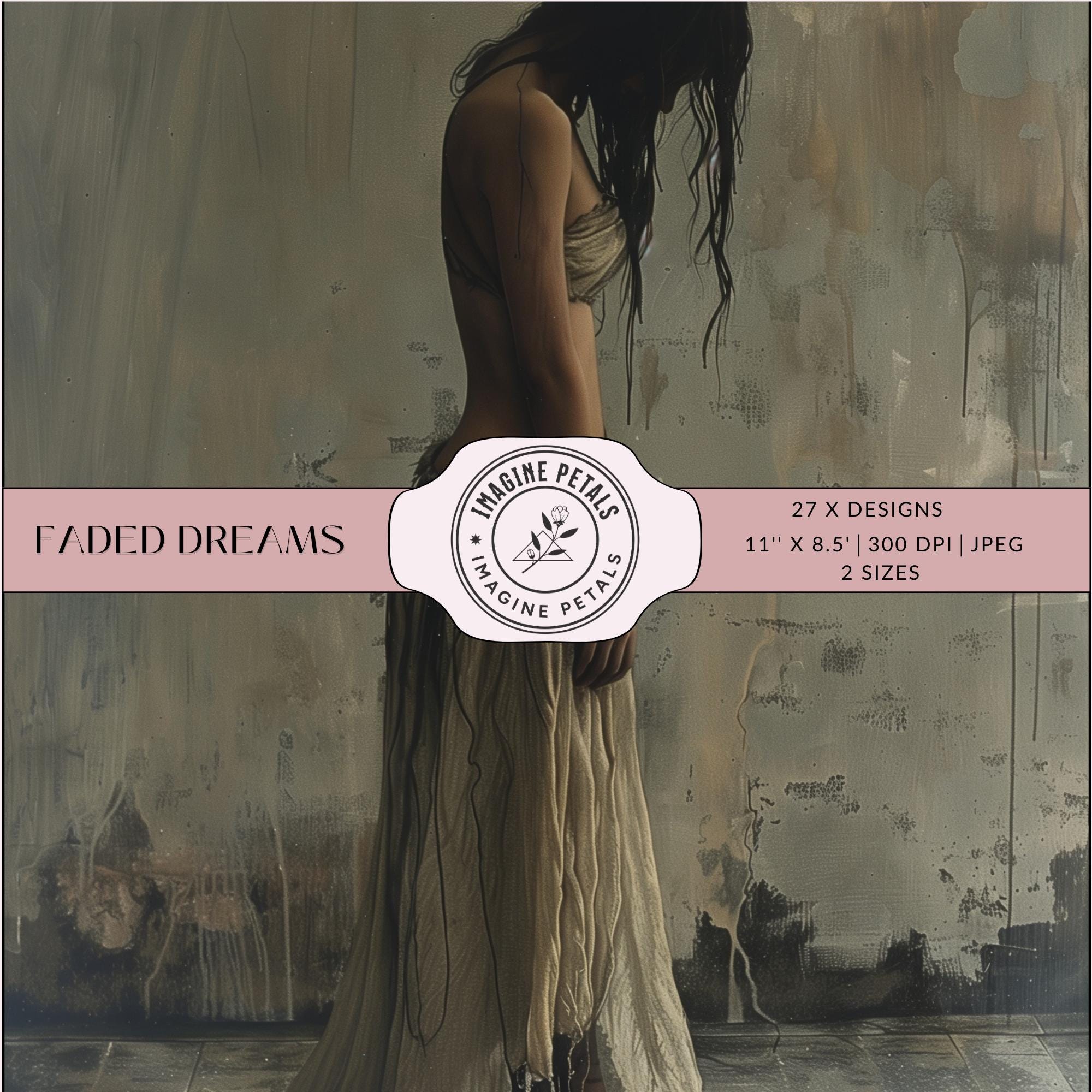 Faded Dreams Surrealism People Portraits, Junk Journal Pages, CU ...