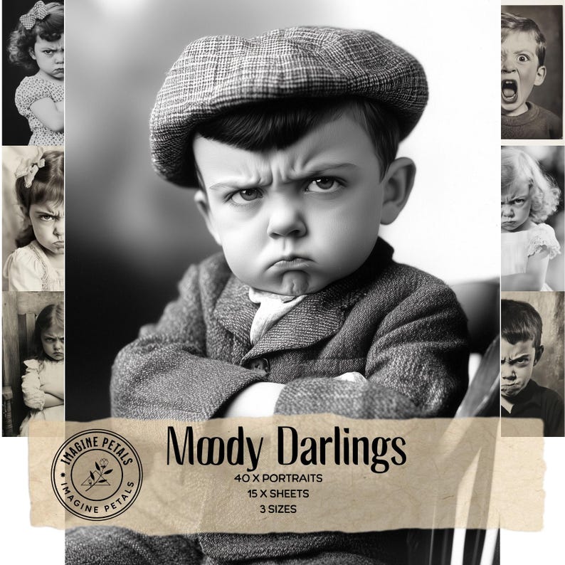 40 Moody Darlings Grumpy Vintage Children Photos, Funny Kids Photo ...