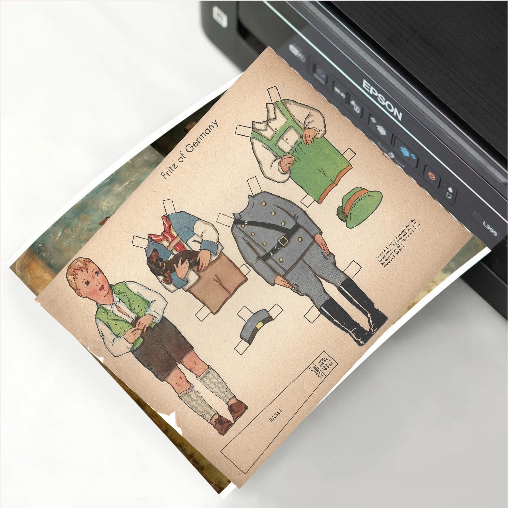 10 Vintage Paper Dolls Junk Journal Kit, Digital Printable Paper Dolls ...