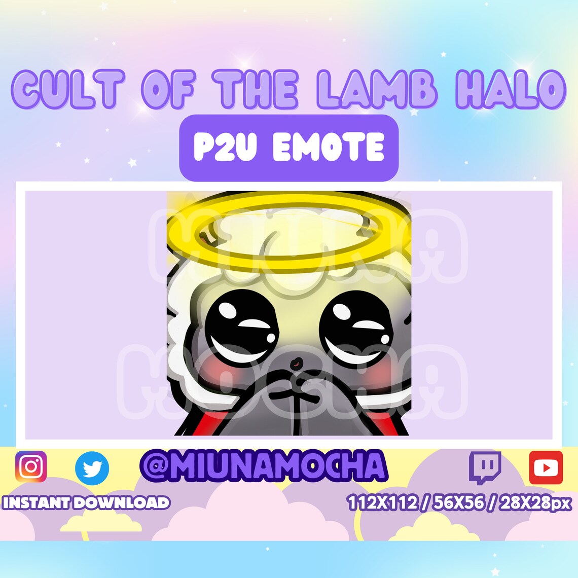 Cult of the Lamb Halo Emote for Twitch, Discord, Youtube Streaming ...