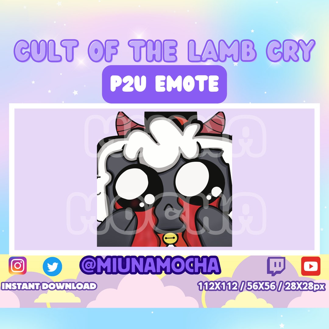 Cult of the Lamb Cry Emote for Twitch, Discord, Youtube Streaming ...