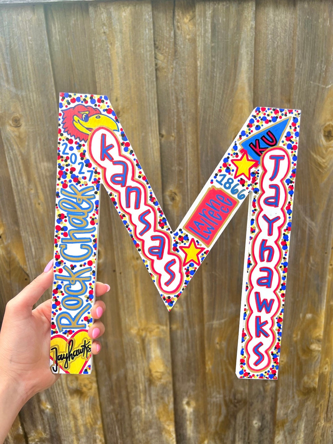 Personalized College Letter | Graduation Gift | Hand Painted Wooden ...