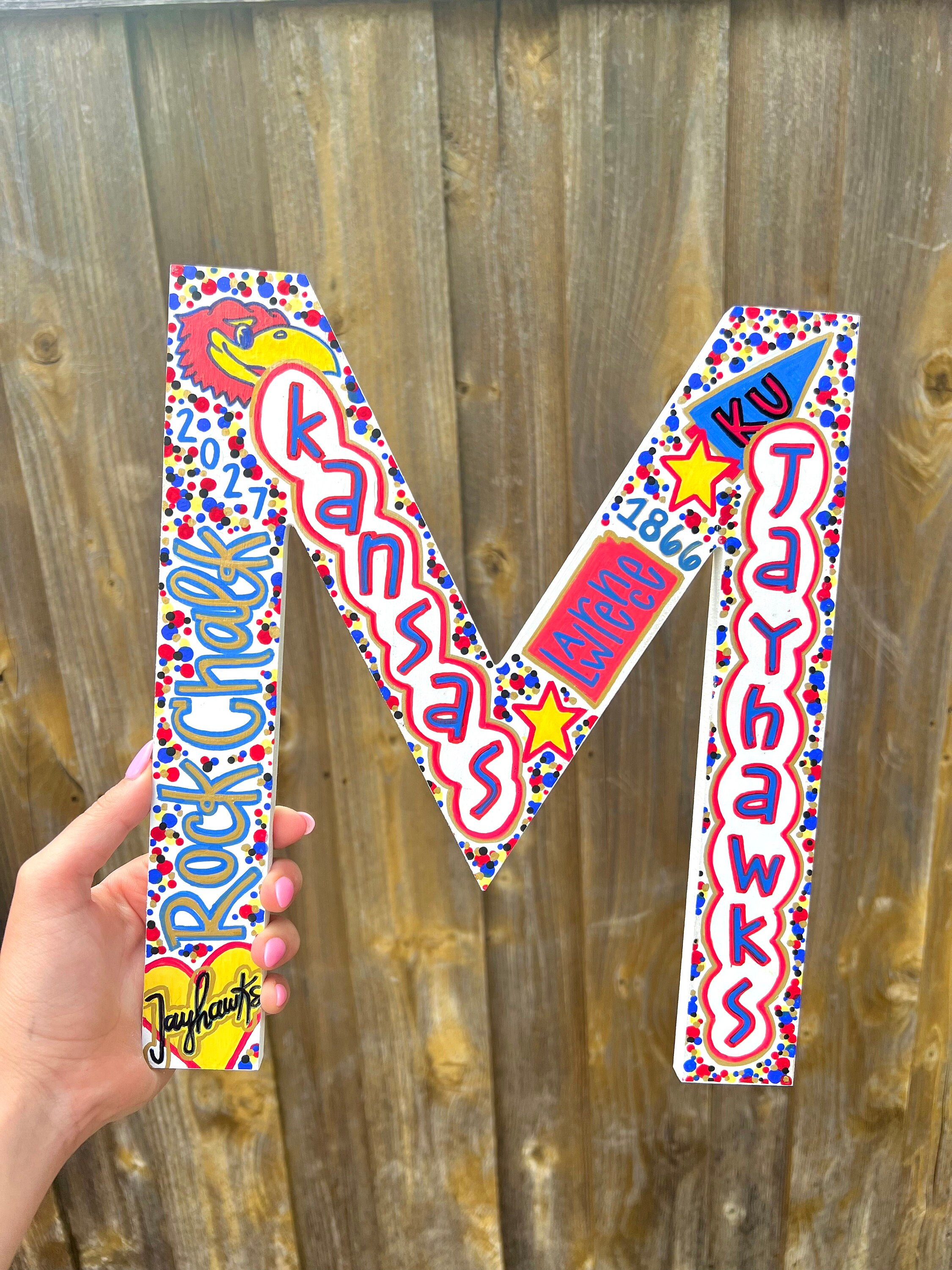 Personalized College Letter | Graduation Gift | Hand Painted Wooden ...