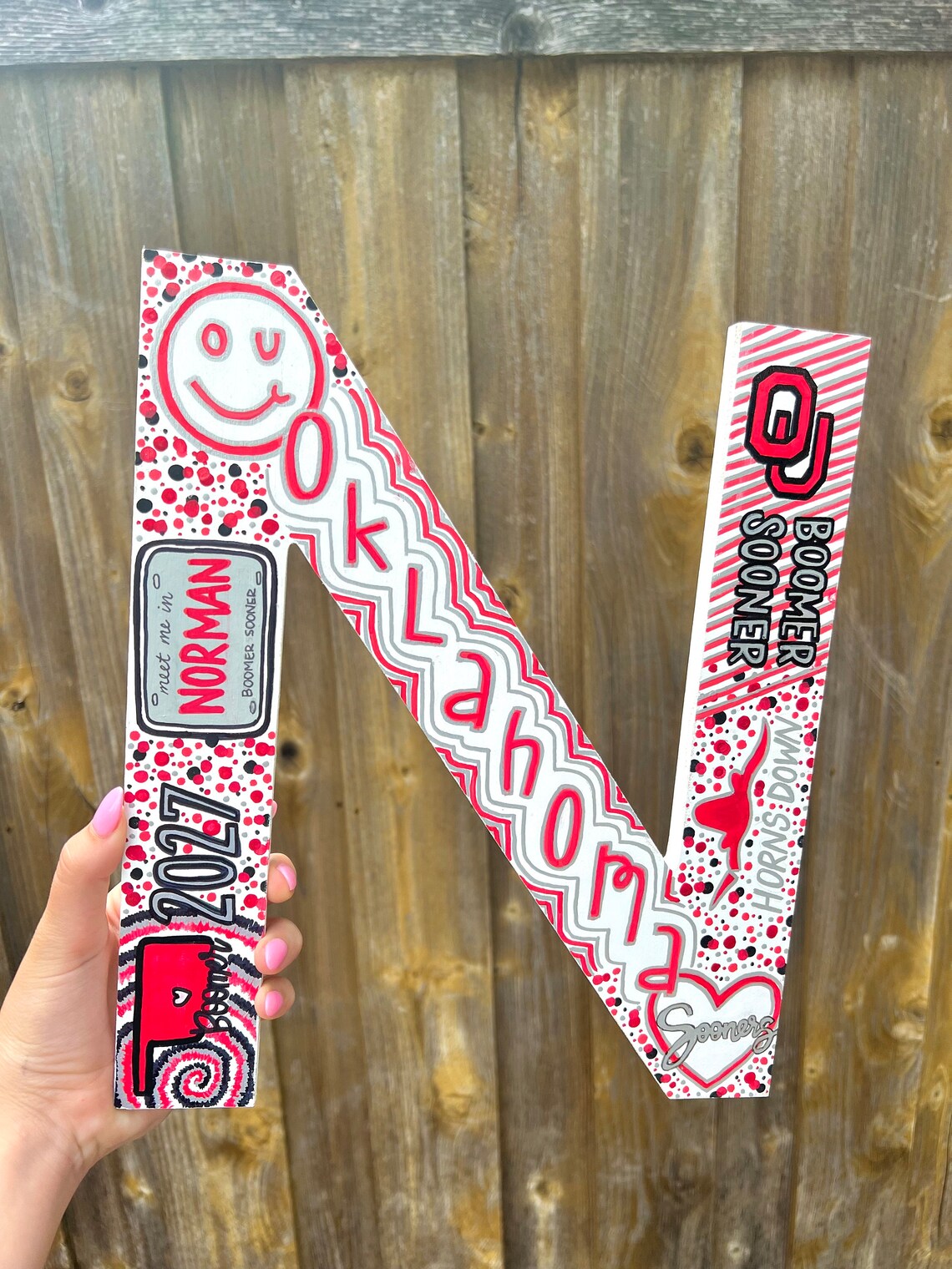 Personalized College Letter | Graduation Gift | Hand Painted Wooden ...