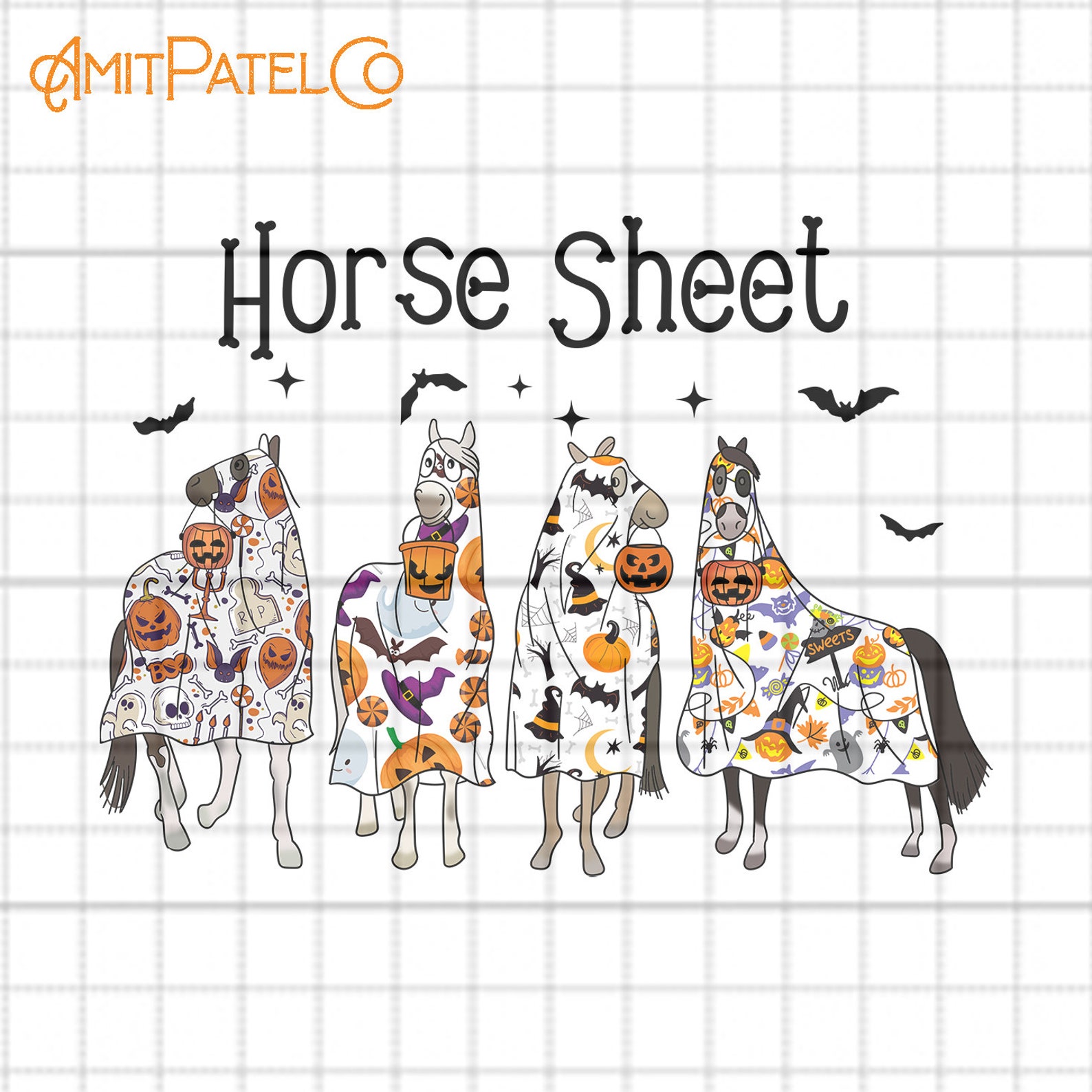 Horse Sheet PNG, Halloween Png, Horse Png, Ghost Horses Png, Funny ...