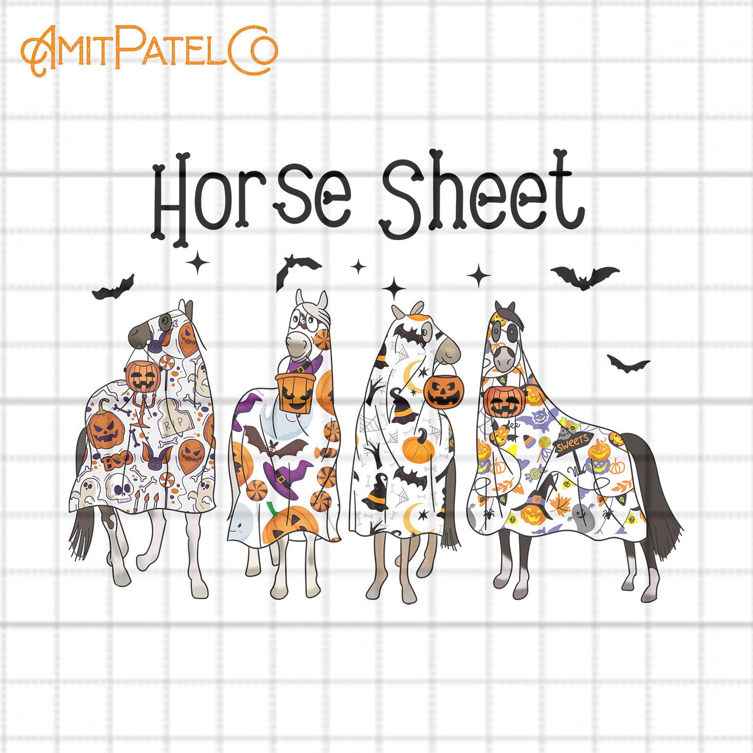 Horse Sheet PNG, Halloween Png, Horse Png, Ghost Horses Png, Funny ...
