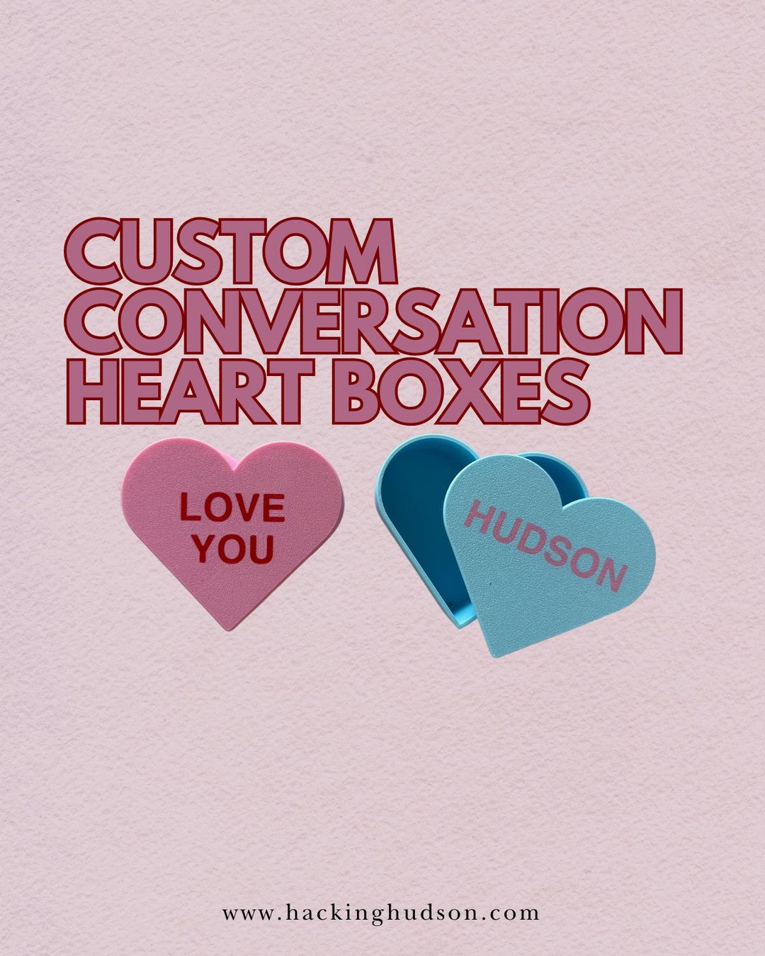 Custom Conversation Heart Box, Valentine's Gift, Keepsake - Etsy