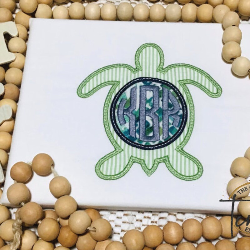 Turtle Monogram - Etsy