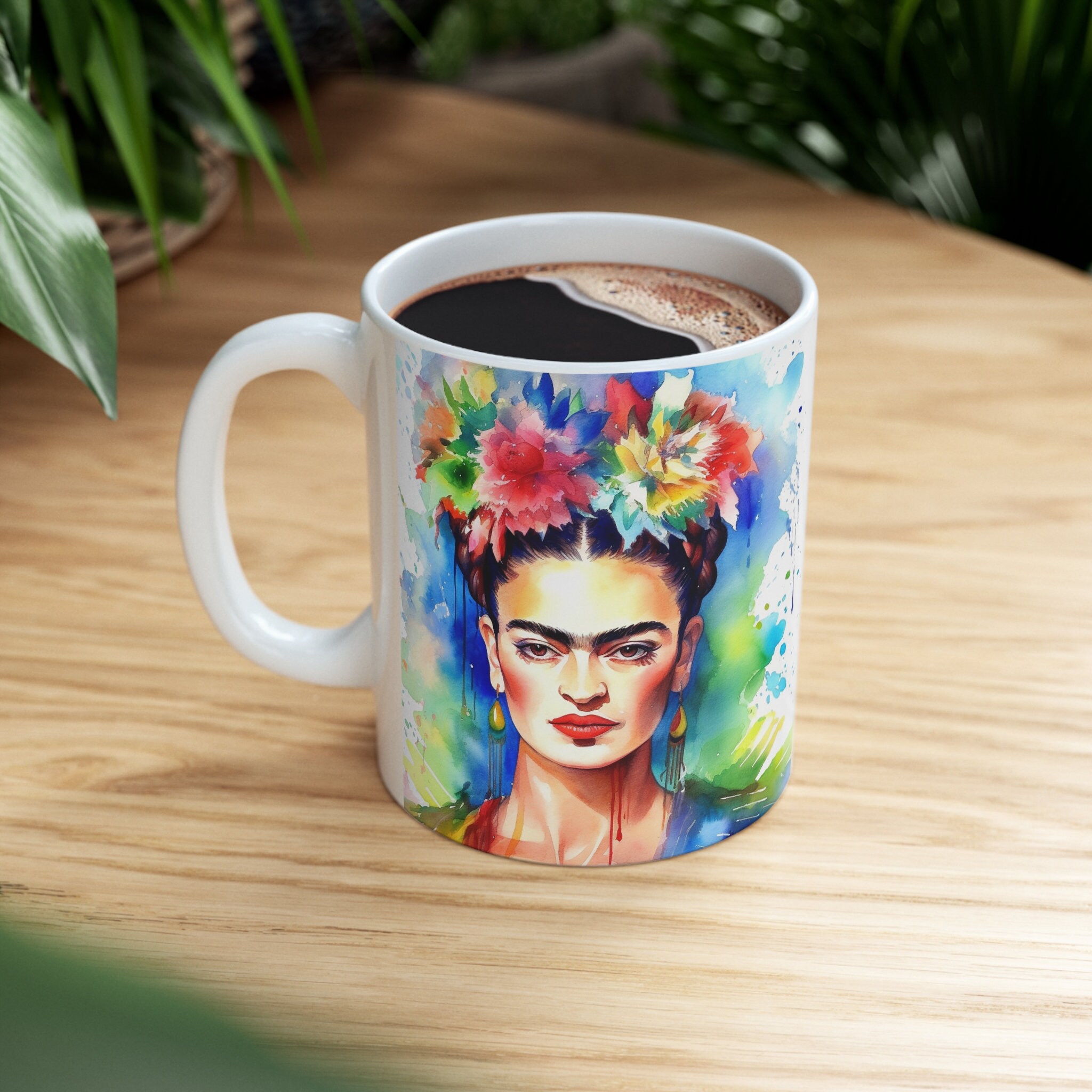 Frida Kahlo Ceramic Mug 11oz Watercolor Frida Kahlo Coffee Mug - Etsy