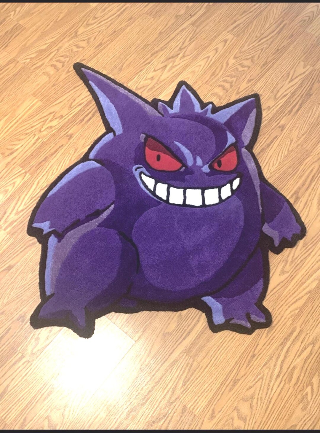 GENGAR POKÉMON INSPIRED Handmade Custom Rug 40x36 Inch Area Rug Bedroom ...