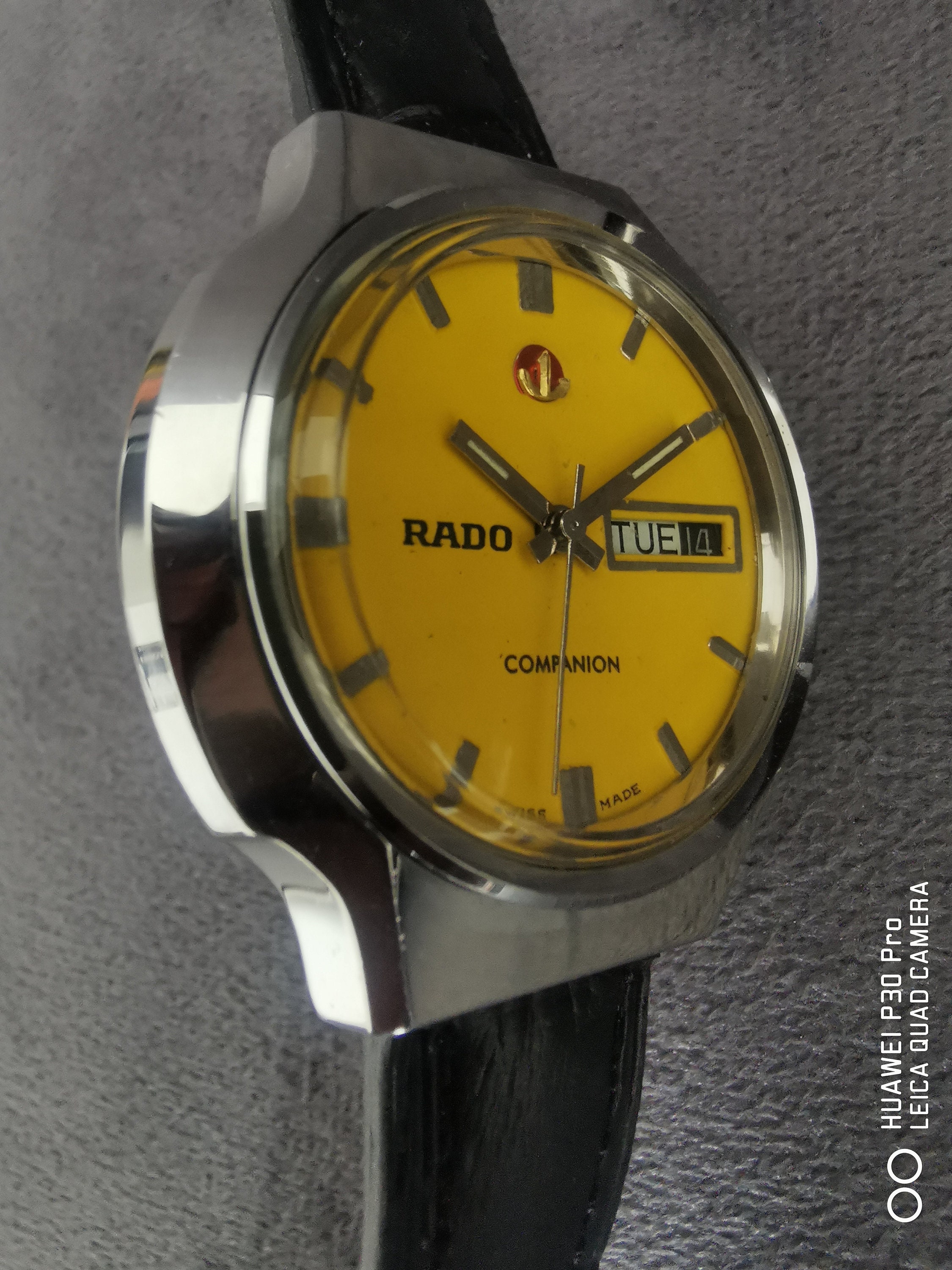 Rado Companion Watch With Yellow Dial/silver Plated Swiss Made - Etsy UK