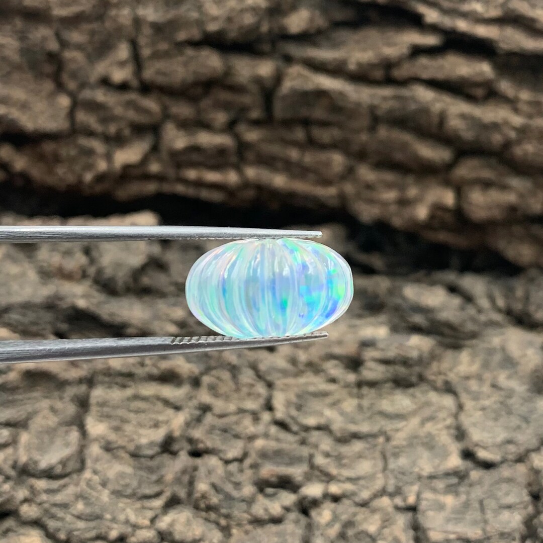 Carved Muskmelon Quartz Oparex Opal Scarab Bead: Handmade Jewelry ...