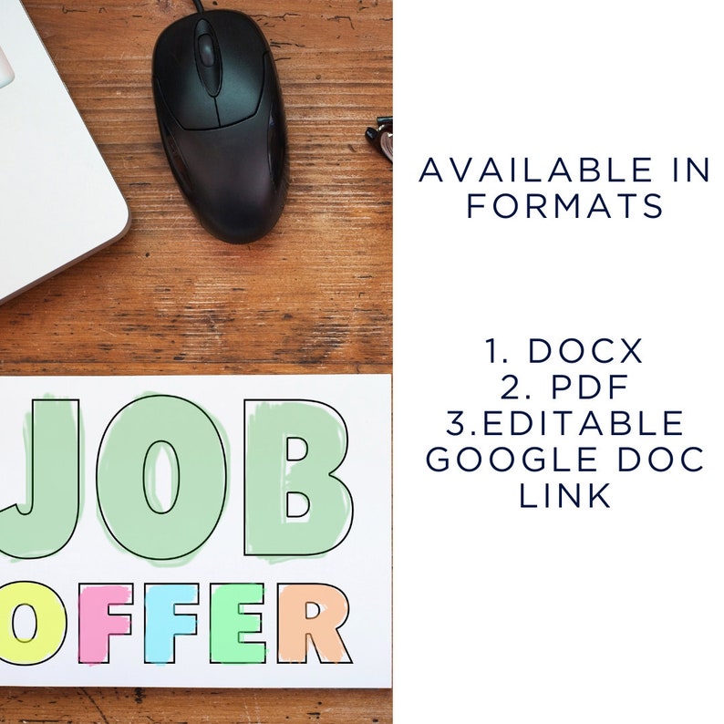 Job Offer Letter Template Employee Contractms Editable Word HR ...