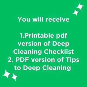 Deep Cleaning Printable, Deep Cleaning Checklist, Whole House Cleaning ...