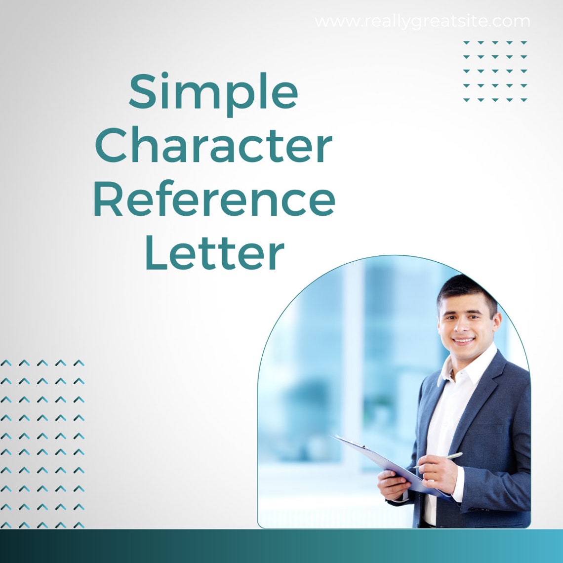 Simple Professional Character Reference Letter Template, Reference ...
