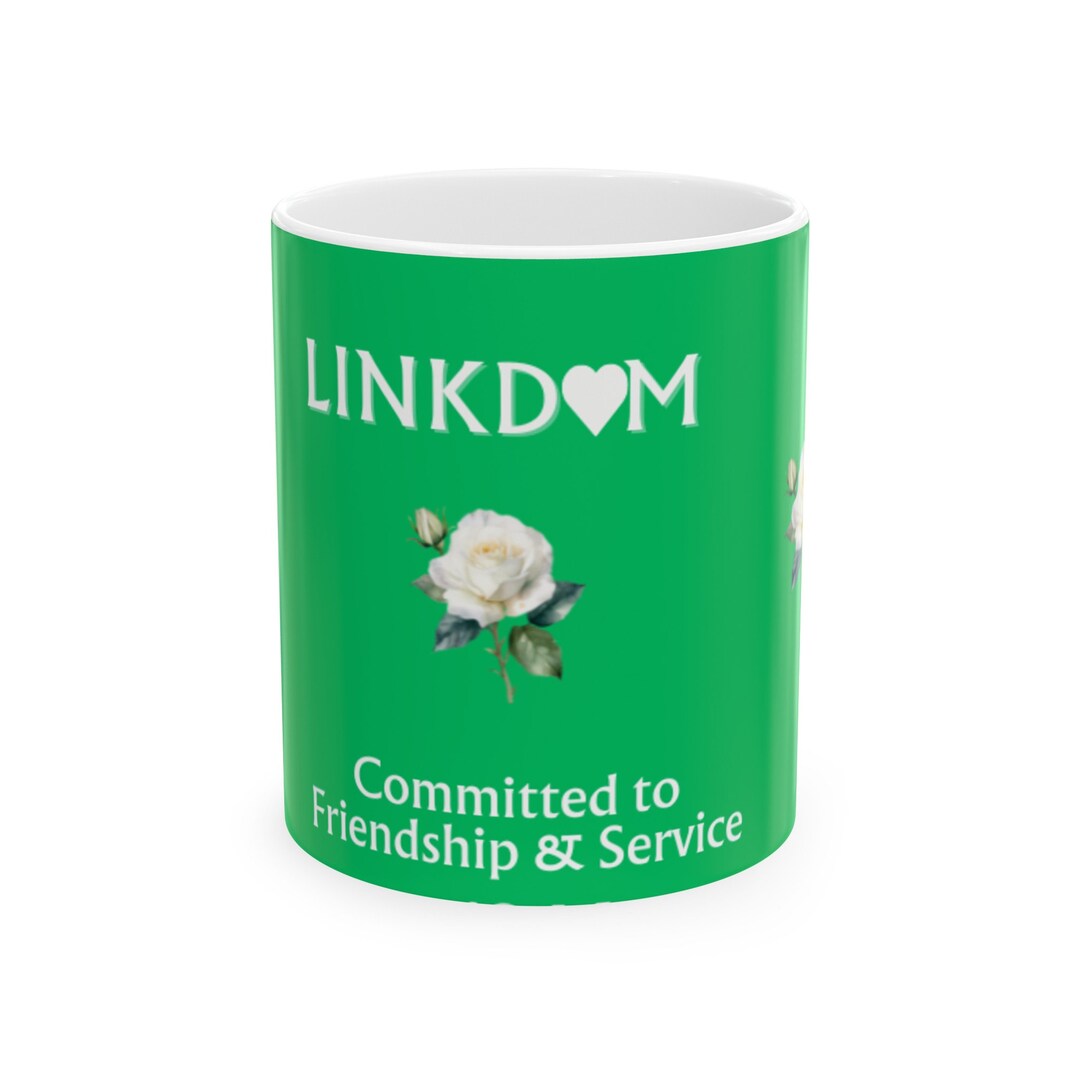 Links ~ Ceramic Mug, Links Coffee Cup, Links White Rose Mug, Friendship ...