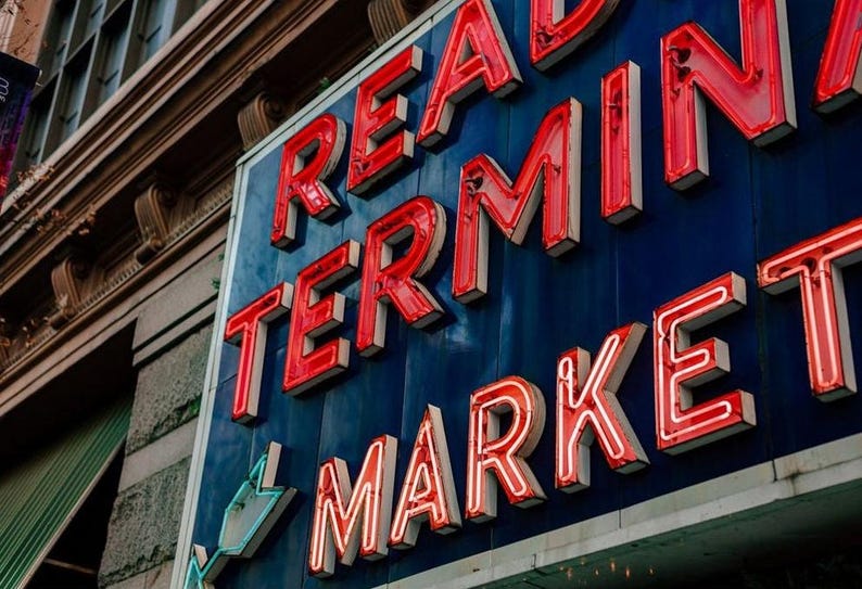 Reading Terminal Market Neon Sign – Philadelphia Photo Print, Signed ...
