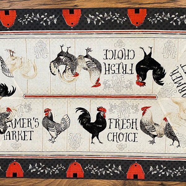 Rooster Table Runner - Etsy