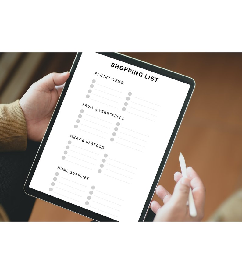 Grocery List Printable Template Shopping Grocery Planner Food - Etsy