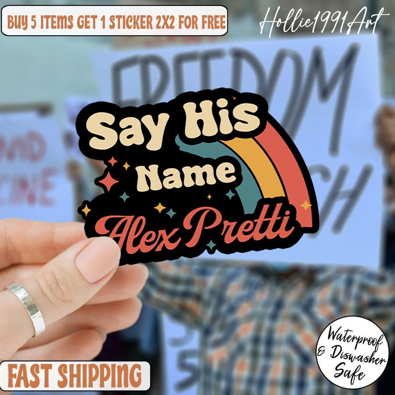 Alex Pretti Activist Sticker, Anti-ice Political Protest Decal, Be Good ...