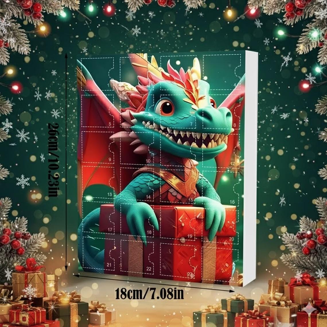 Dragon Advent Calendar 2025, Fantasy Christmas Countdown Box designed ...