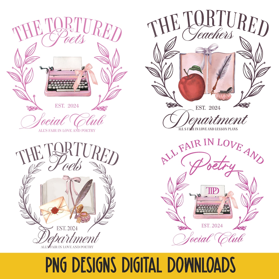 The Tortured Poets Department Png Bundle , the Eras Tour Png, the ...