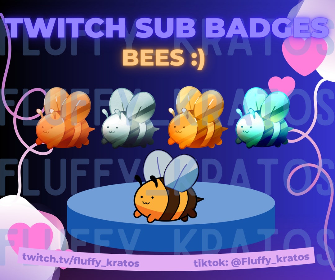 Bee Themed Twitch Subscriber Badges - Etsy